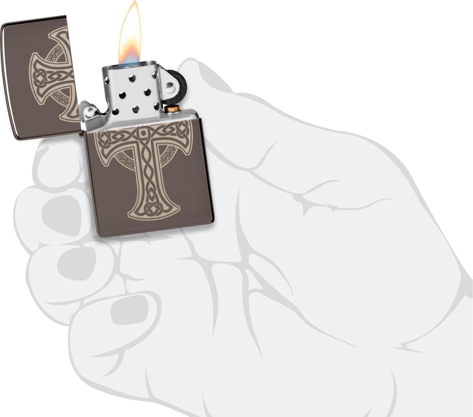 Lighter Zippo Celtic Cross - Haddocks Lightershop