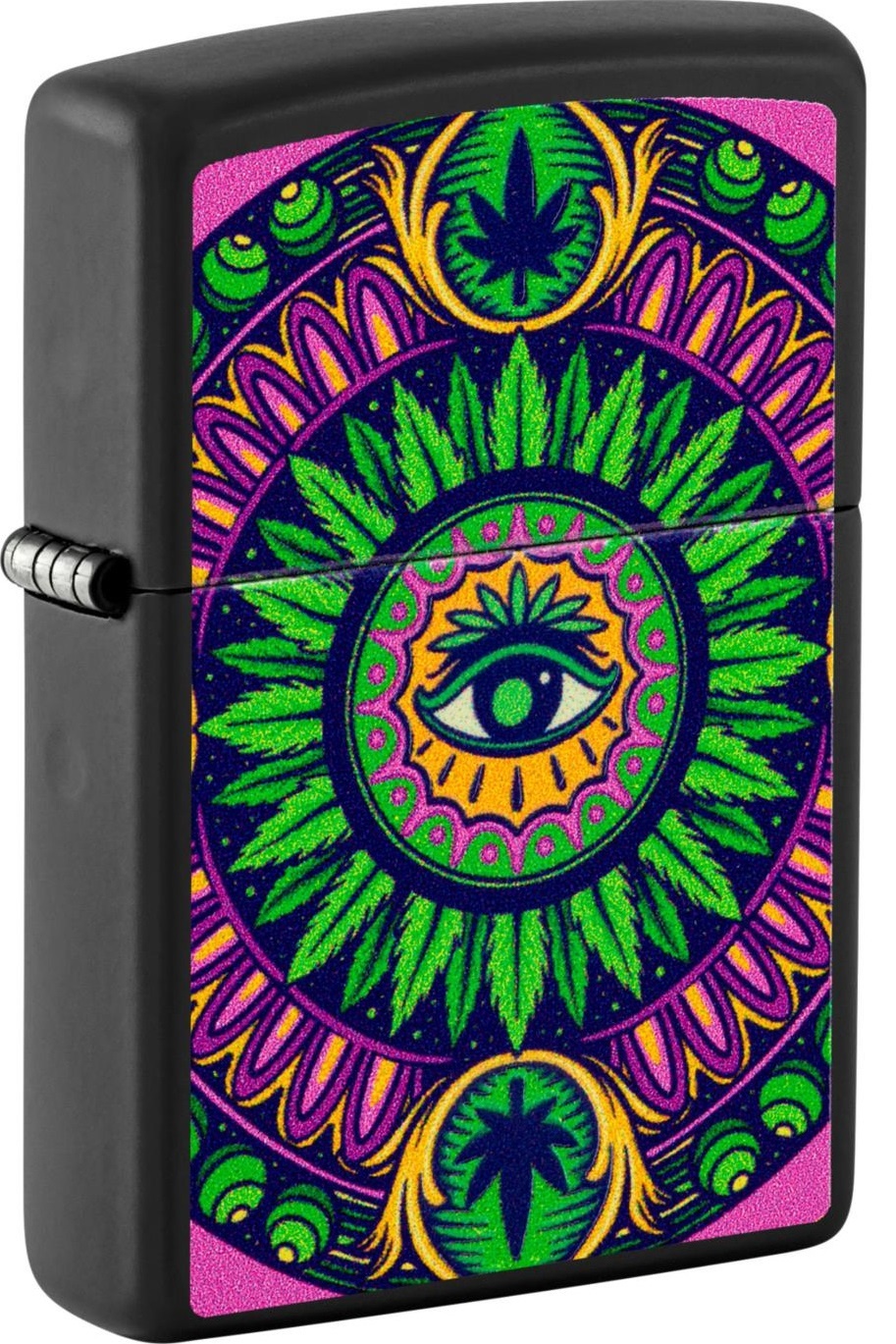 Lighter Zippo Cannabis Eye Glow in the Dark - Haddocks Lightershop