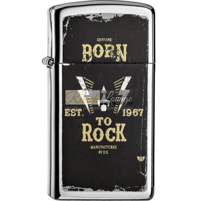 Lighter Zippo Slim Born to Rock - Haddocks Lightershop