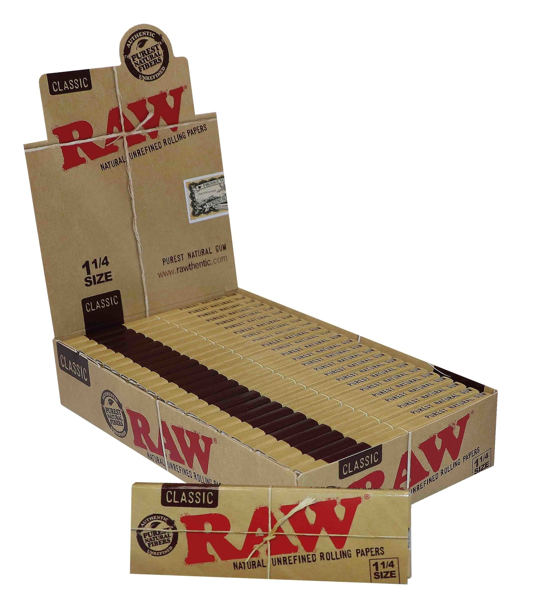 Raw Classic 1 1/4 Vloei Box - Haddocks Lightershop