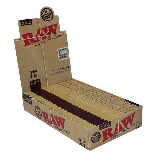 Raw Classic 1 1/4 Vloei Box - Haddocks Lightershop