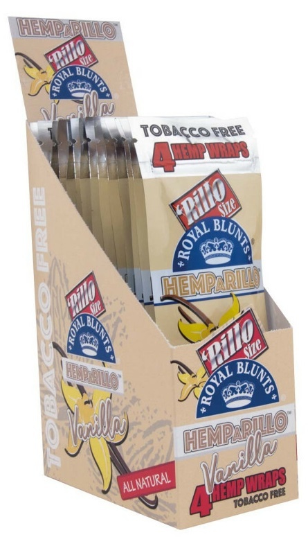 Display Hemparillo Hemp Wraps Vanilla - Haddocks Lightershop