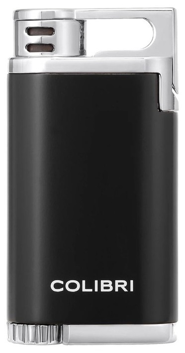 Lighter Colibri Belmont Metallic Black/Chrome - Haddocks Lightershop