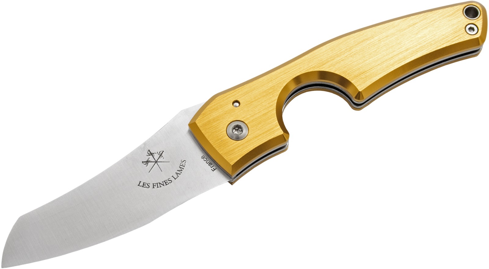 Cigar Knife Les Fines Lames Le Petit Anodized Yellow - Haddocks Lightershop
