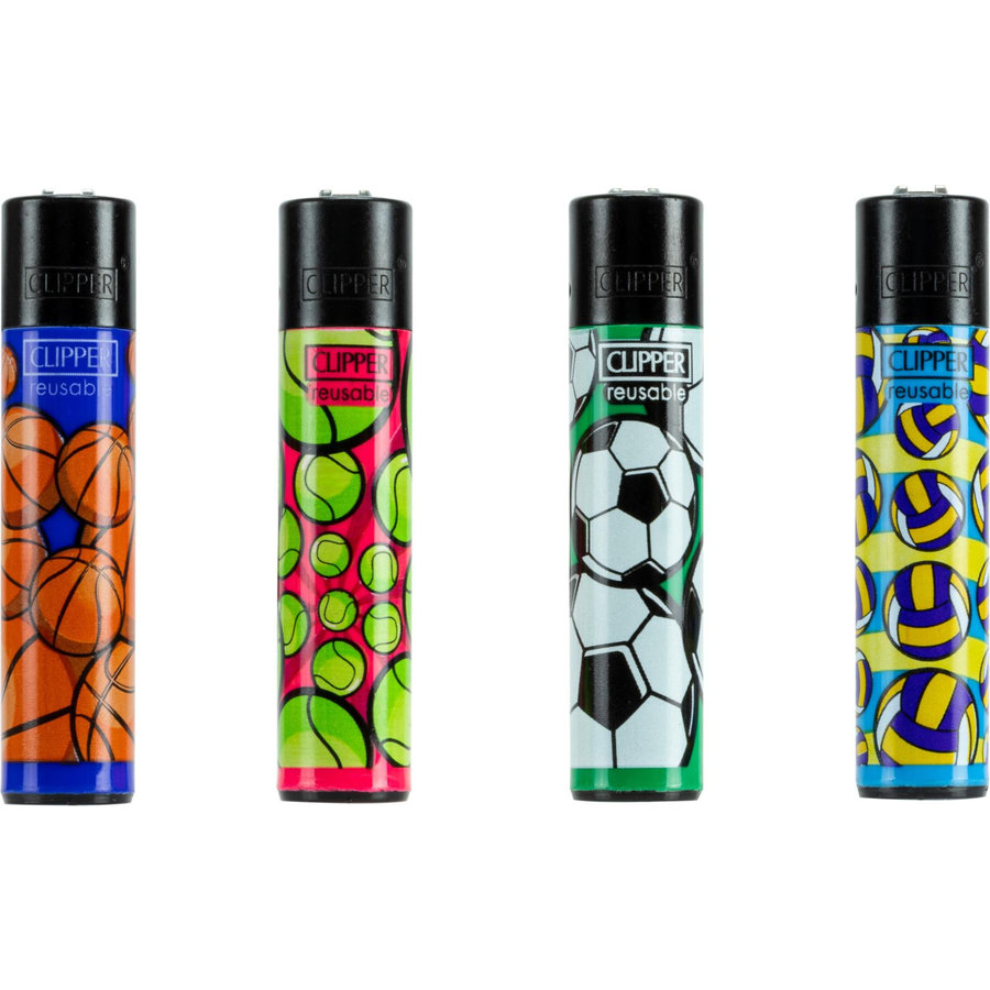 Set of 4 Clipper Lighters Active Details - Haddocks Lightershop