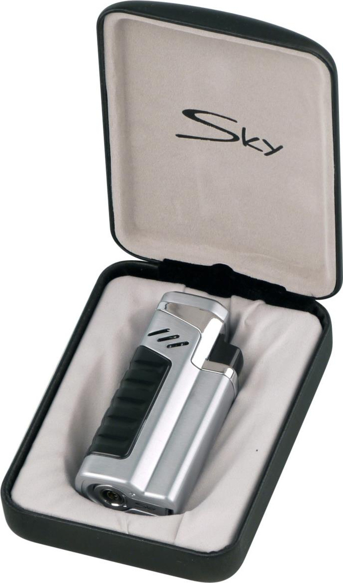 Lighter Sky X4 Jet Chrome Satin - Haddocks Lightershop