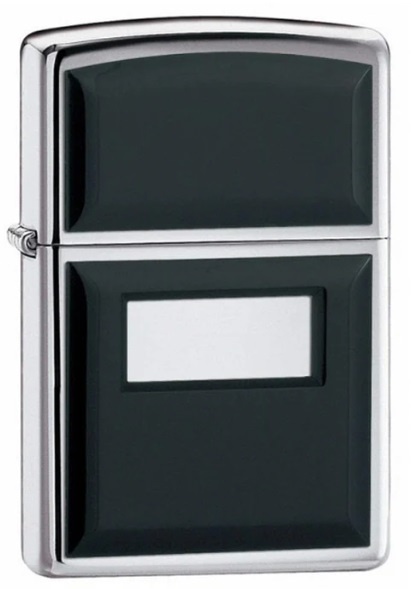 Lighter Zippo Black Ultralite Emblem - Haddocks Lightershop