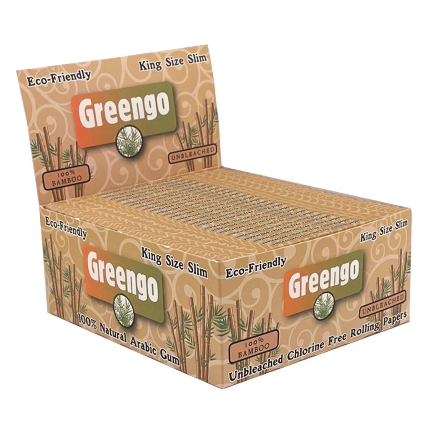 Greengo Bamboo Kingsize Slim Vloei Box - Haddocks Lightershop