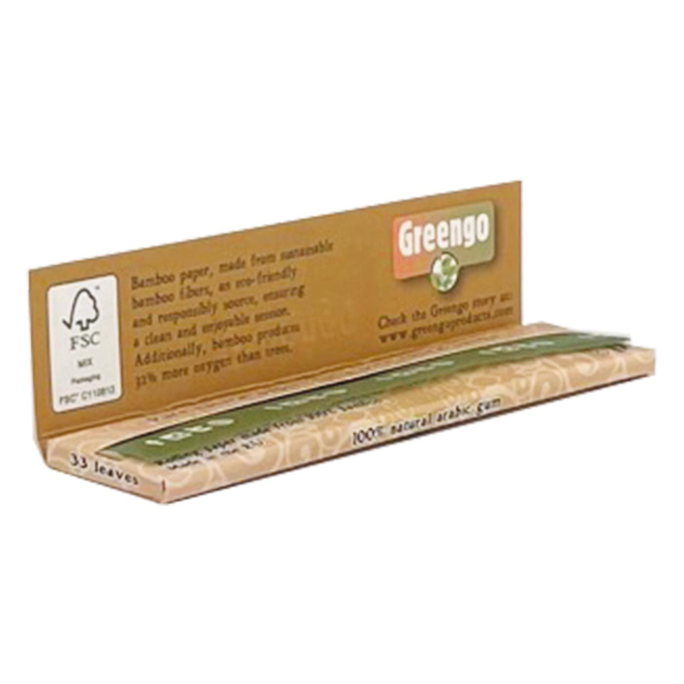 Greengo Bamboo Kingsize Slim Vloei Box - Haddocks Lightershop