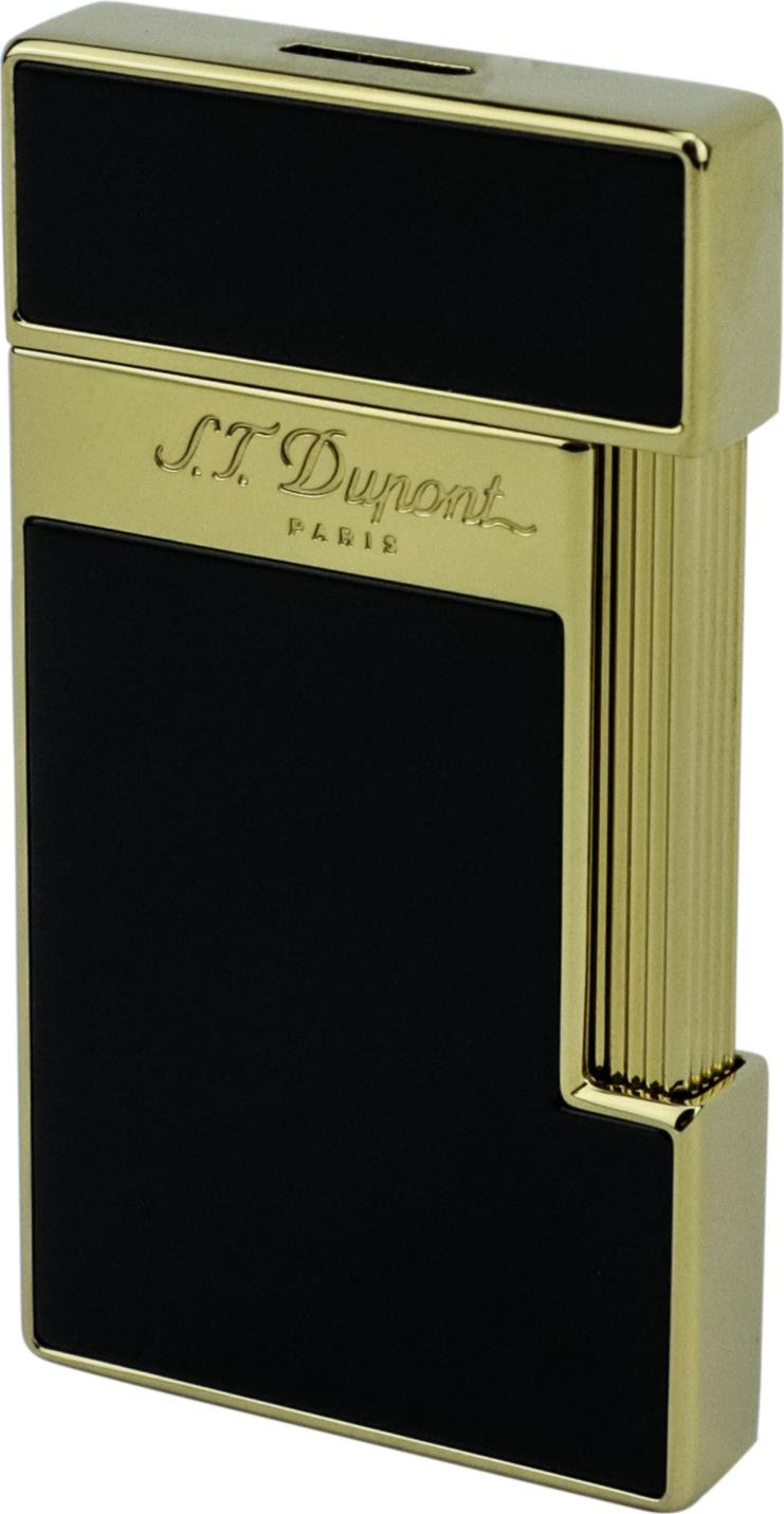 Lighter S.T. Dupont Slimmy Black Lacquer Gold - Haddocks Lightershop