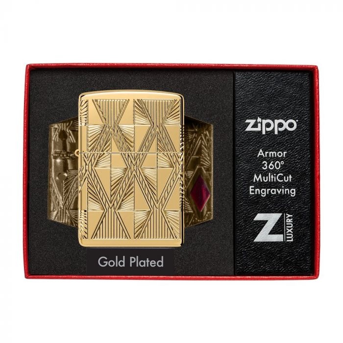 Aansteker Zippo Armor Case Luxury Diamond Design - Haddocks Lightershop