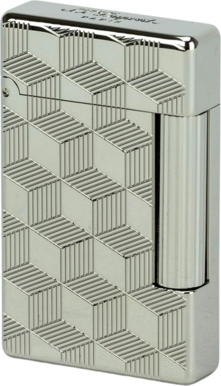 Lighter S.T. Dupont Initial Line Silver Cube - Haddocks Lightershop