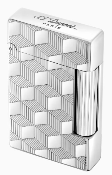 Lighter S.T. Dupont Initial Line Silver Cube - Haddocks Lightershop