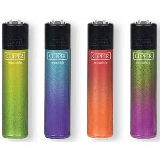 Set of 4 Clipper Lighters Crystal Gradient - Haddocks Lightershop