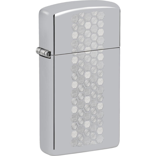 Lighter Zippo Slim Honeycomb Pattern - Haddocks Lightershop