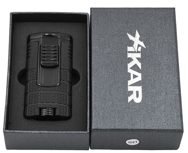 Lighter Xikar Tactical Triple Black on Black - Haddocks Lightershop