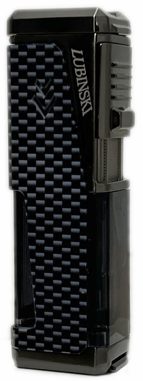 Lighter Lubinski Galaxy 4 Jet with Puncher Carbon - Haddocks Lightershop
