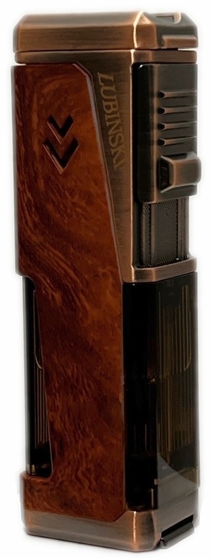 Lighter Lubinski Galaxy 4 Jet with Puncher Bronze - Haddocks Lightershop