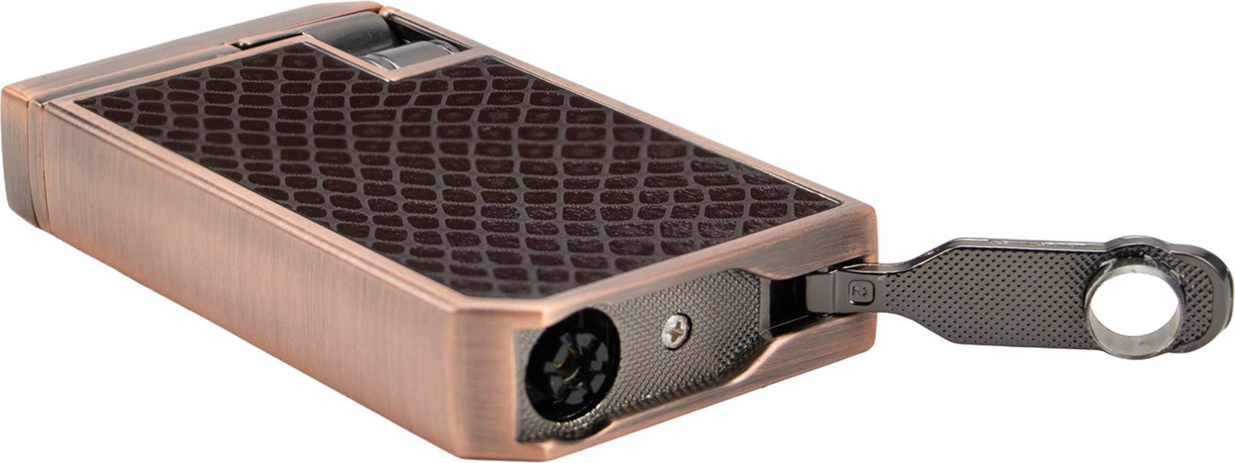 Lighter Passatore Sinclair Antiq Copper Snake Design - Haddocks Lightershop