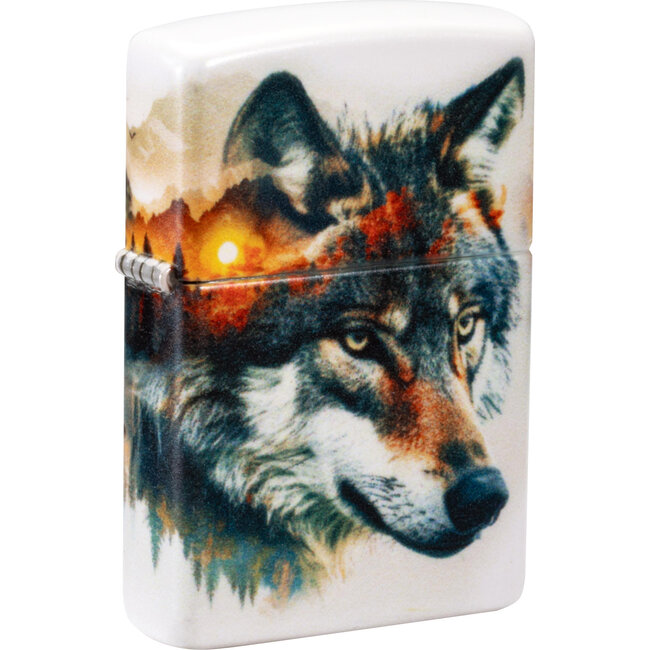 Lighter Zippo Wolf and Mountain - Haddocks Lightershop