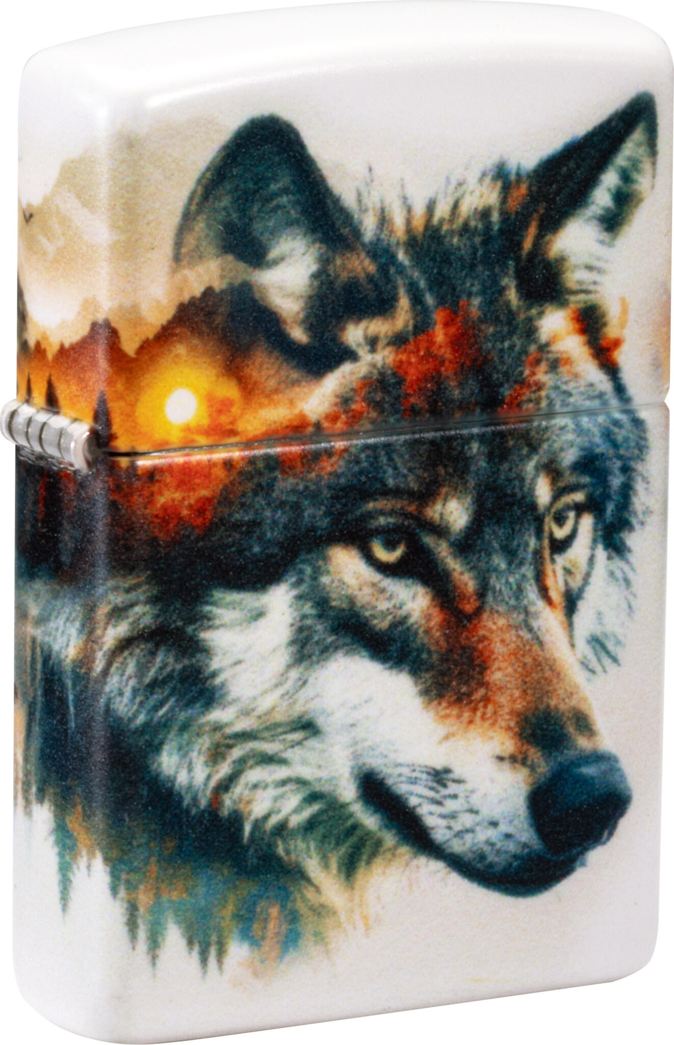 Lighter Zippo Wolf and Mountain - Haddocks Lightershop