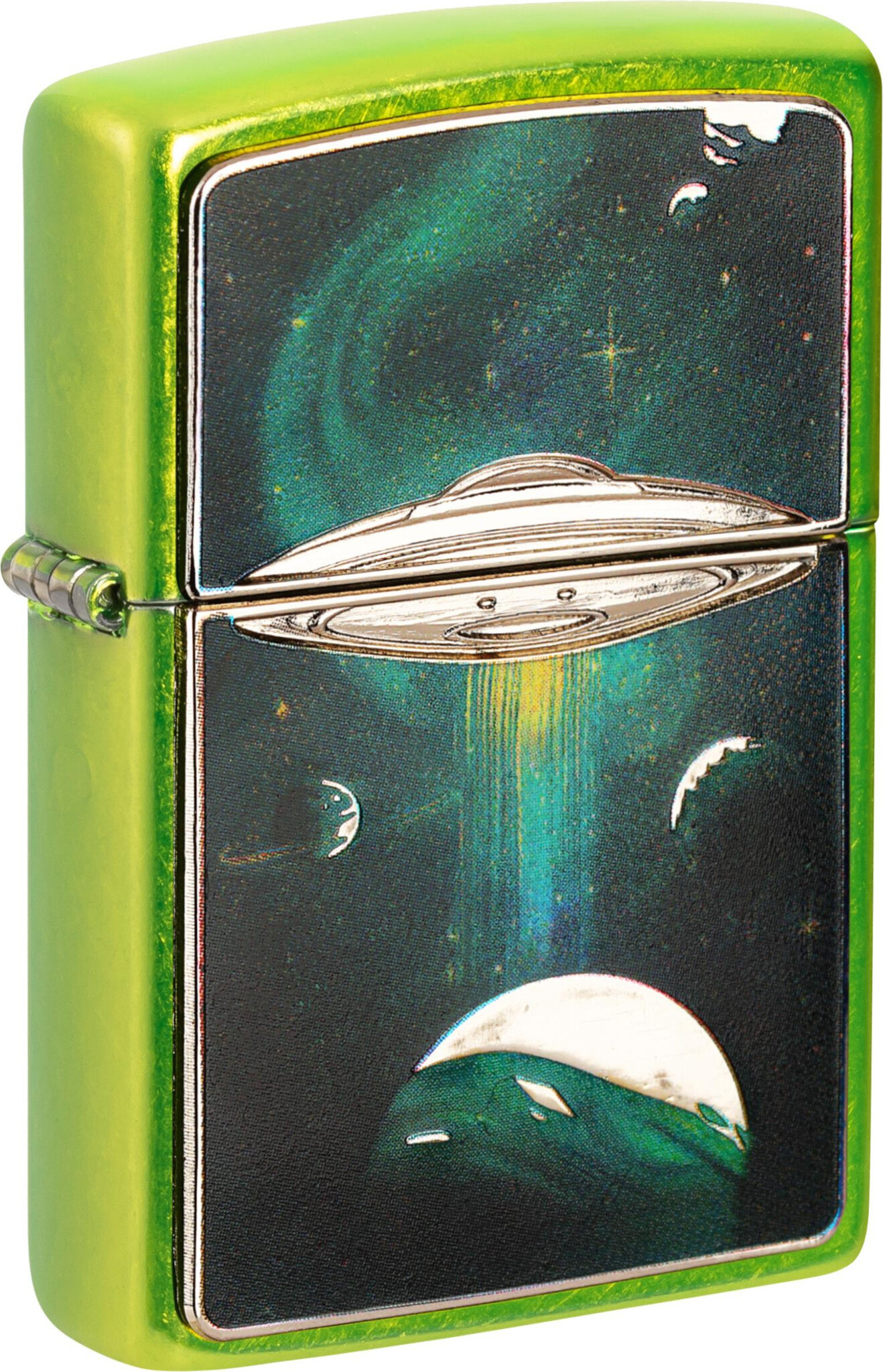 Lighter Zippo Lurid UFO Light Beam Emblem - Haddocks Lightershop