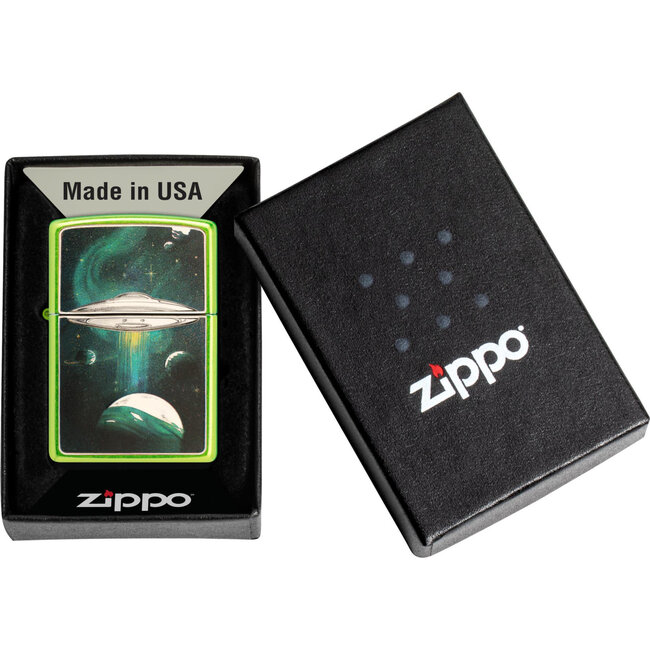 Lighter Zippo Lurid UFO Light Beam Emblem - Haddocks Lightershop