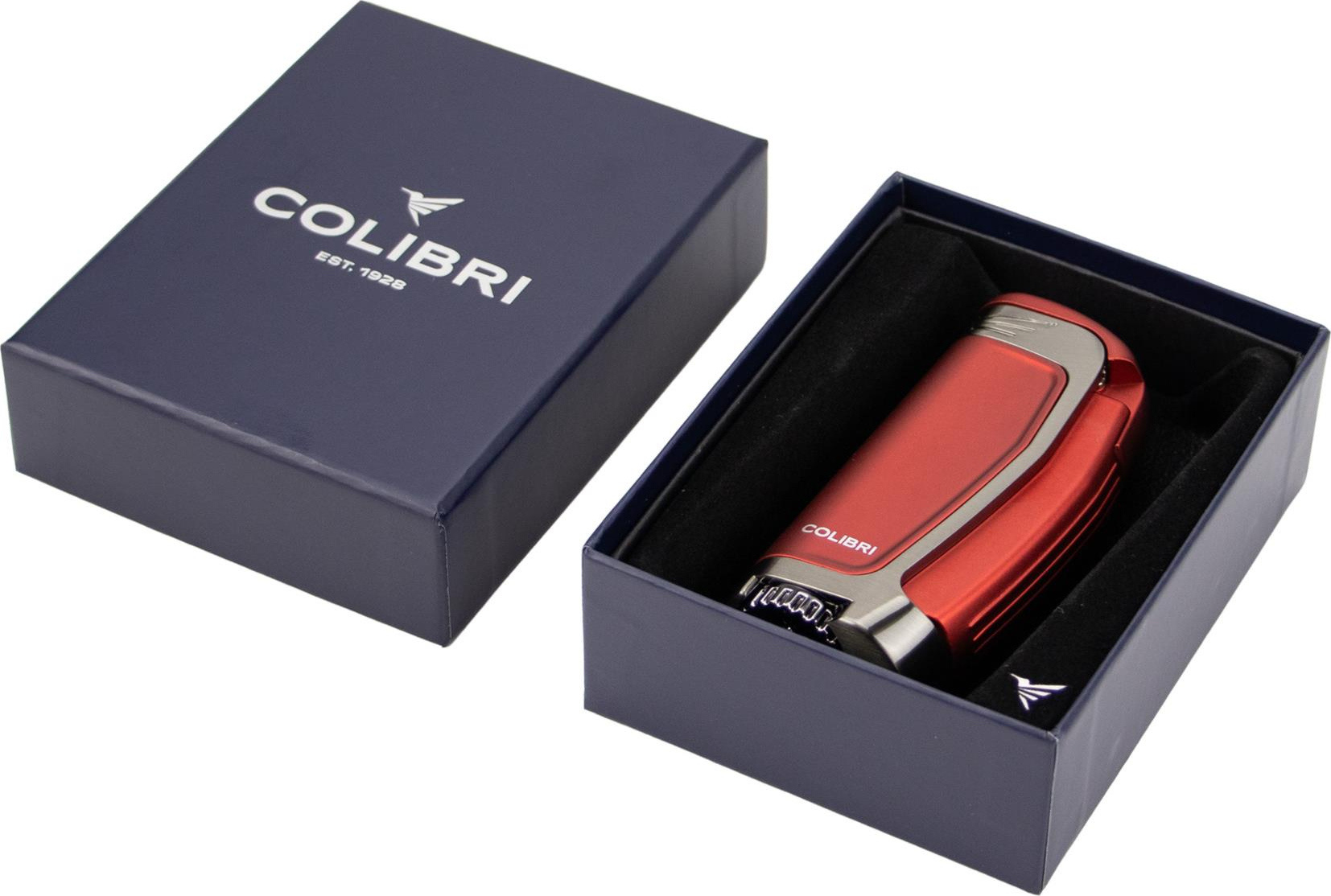 Lighter Colibri E3 Triple Jet Red Gunmetal - Haddocks Lightershop