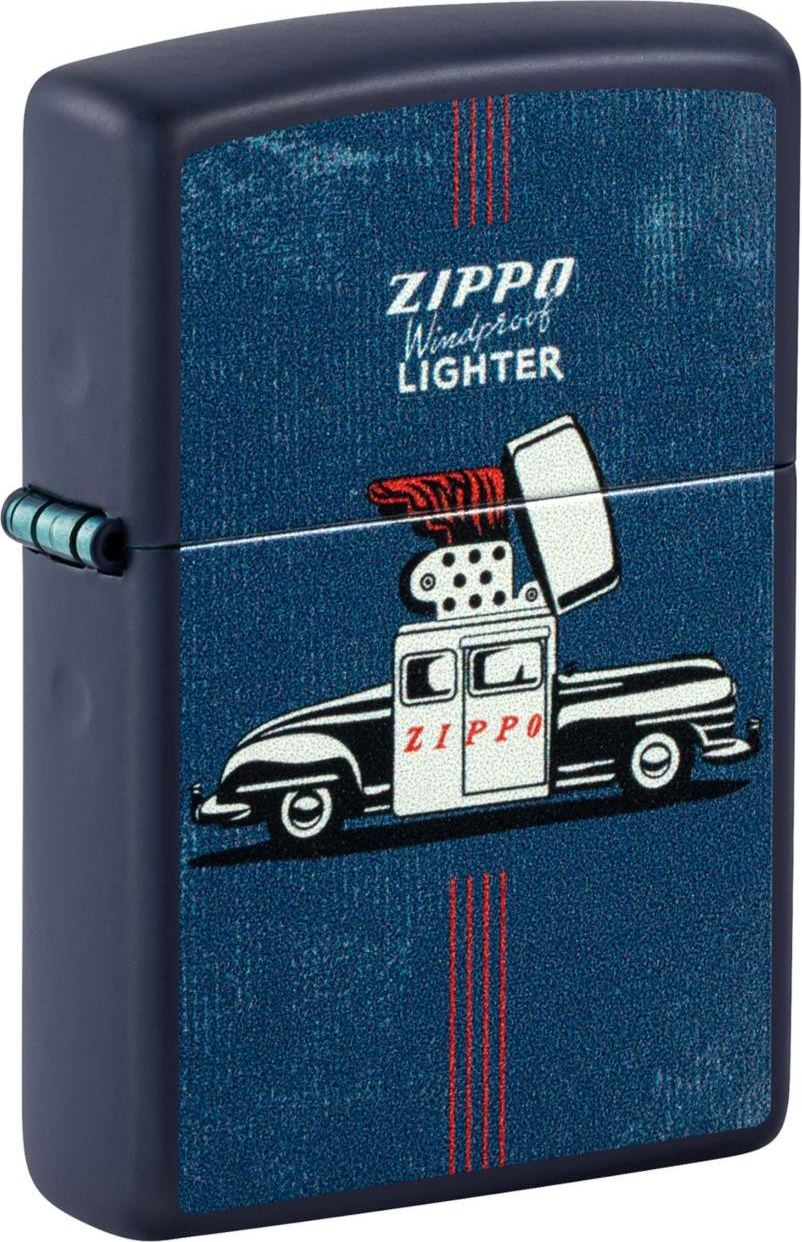 Aansteker Zippo Navy Blue Matte Zippo Car - Haddocks Lightershop
