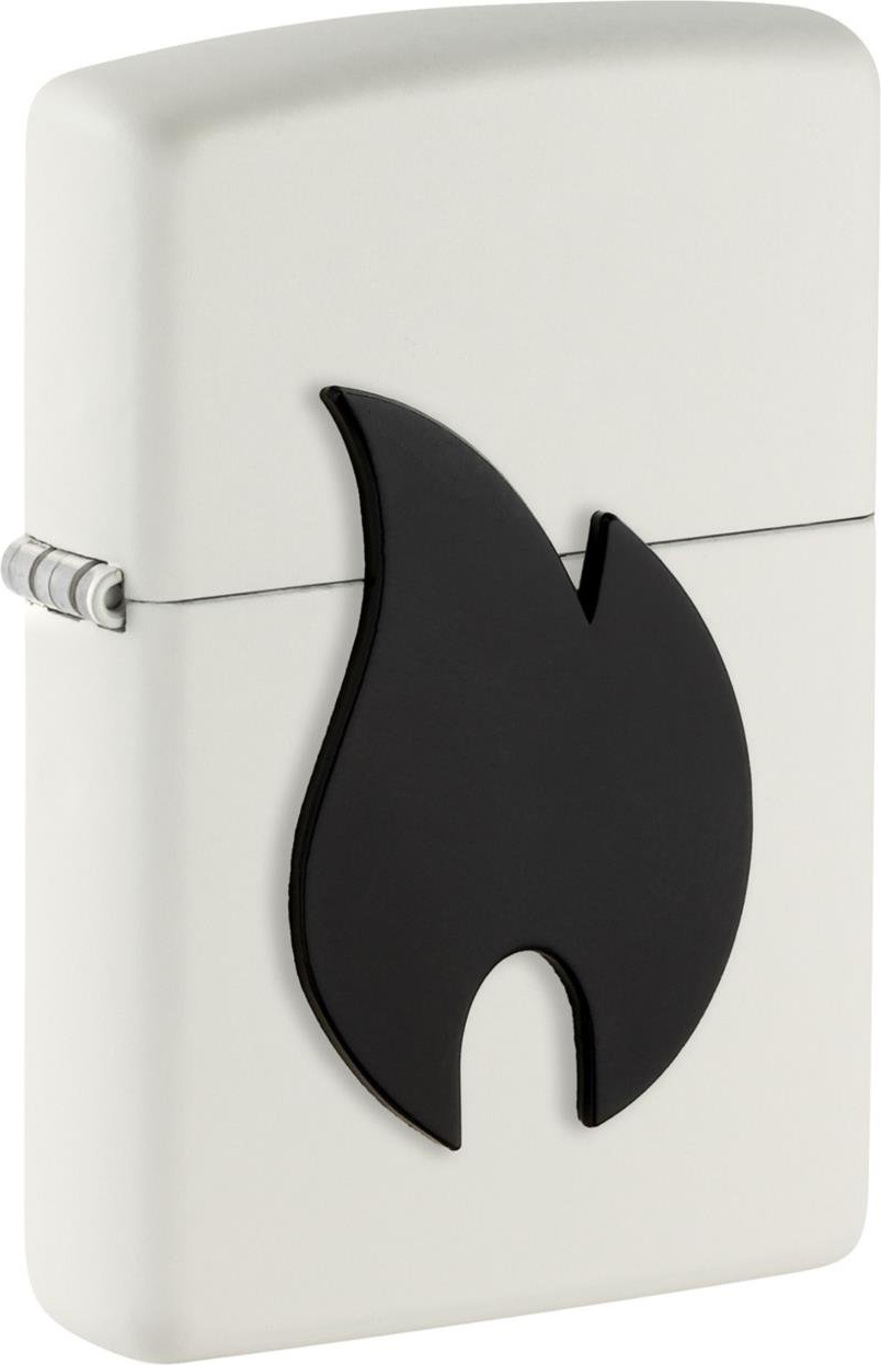 Lighter Zippo Big Black Flame Emblem - Haddocks Lightershop