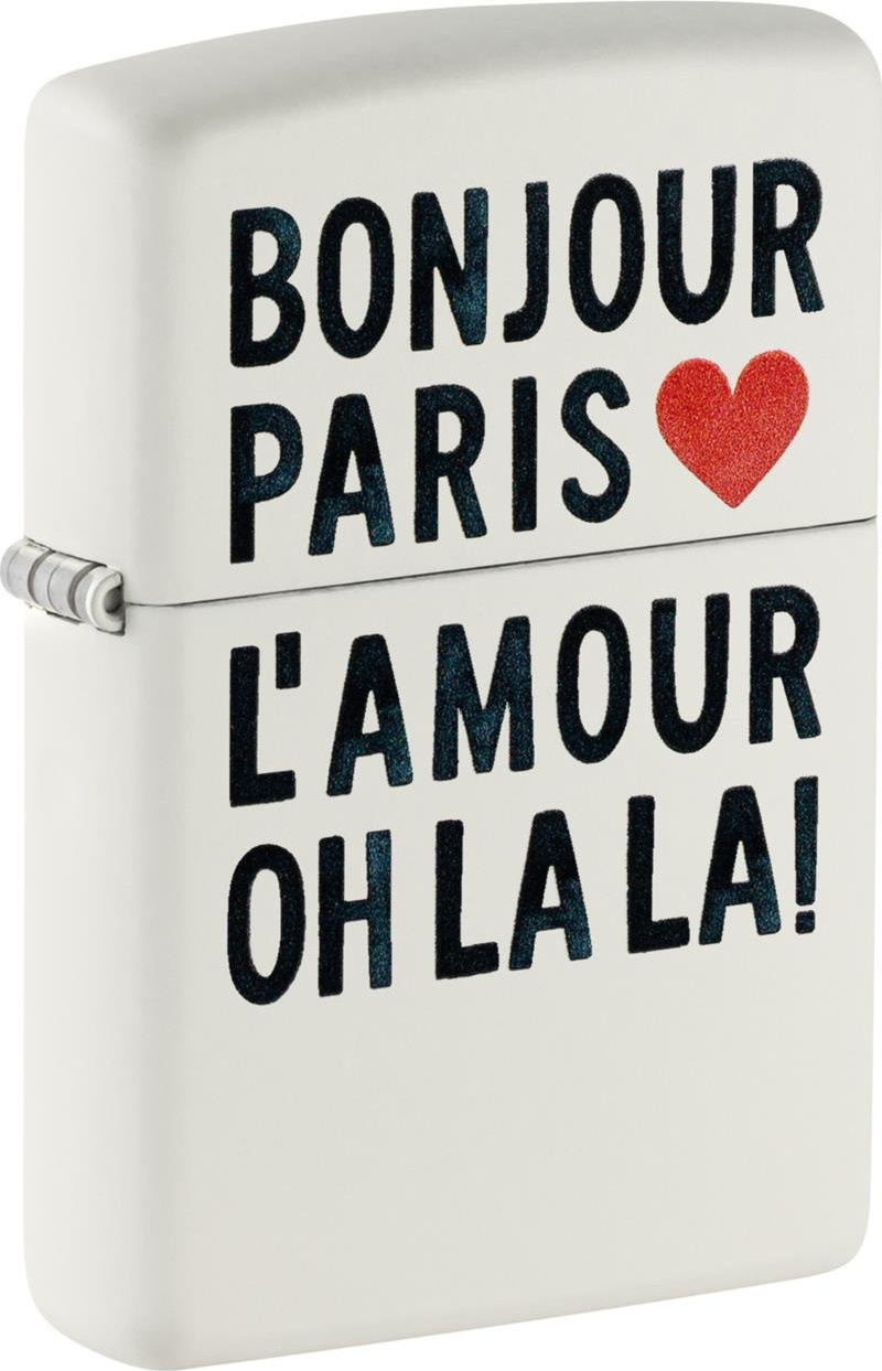 Lighter Zippo Bonjour Paris L'Amour - Haddocks Lightershop