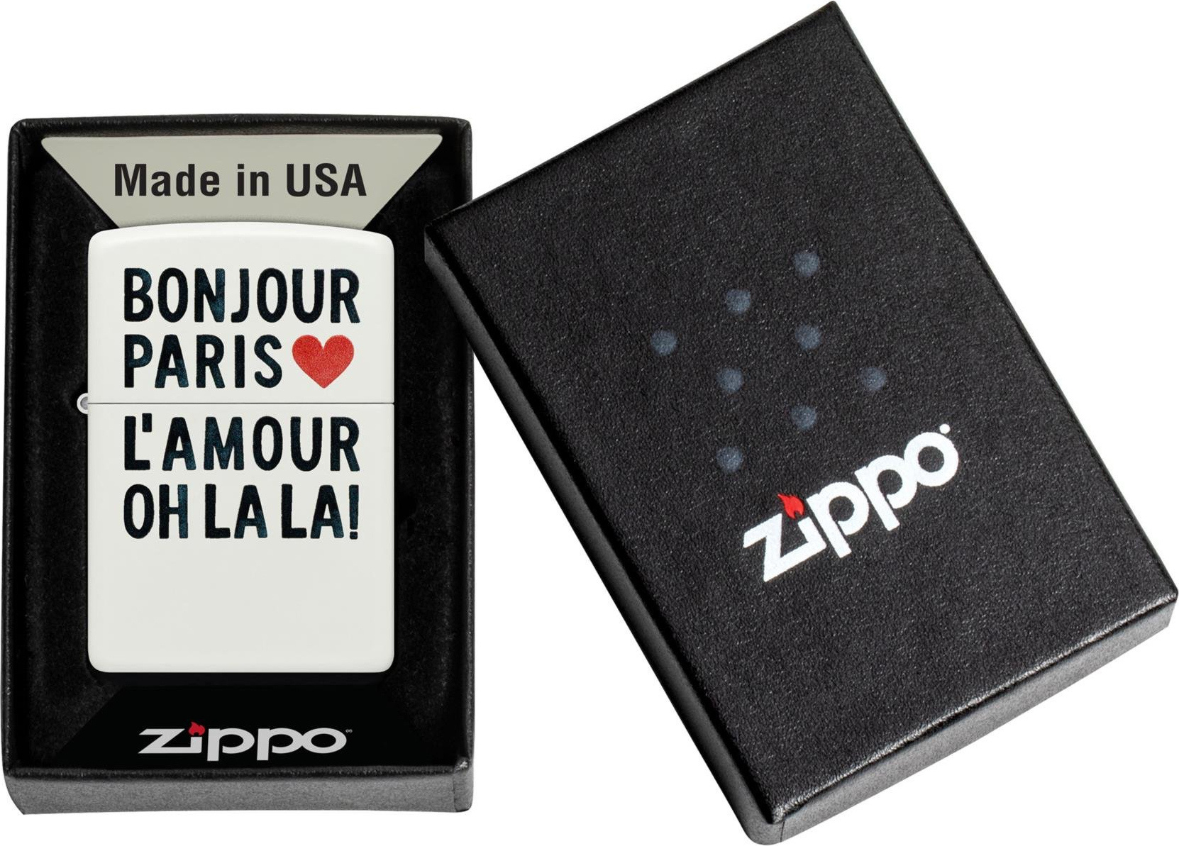 Lighter Zippo Bonjour Paris L'Amour - Haddocks Lightershop
