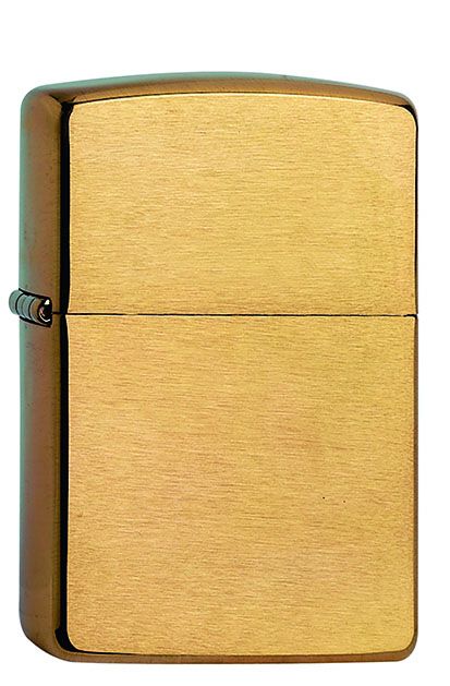 Lighter Zippo Armor Case Brushed Brass - Haddocks Lightershop