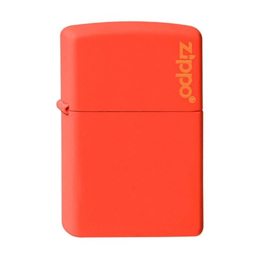 Lighter Zippo Orange Matte with Zippo Logo - Haddocks Lightershop
