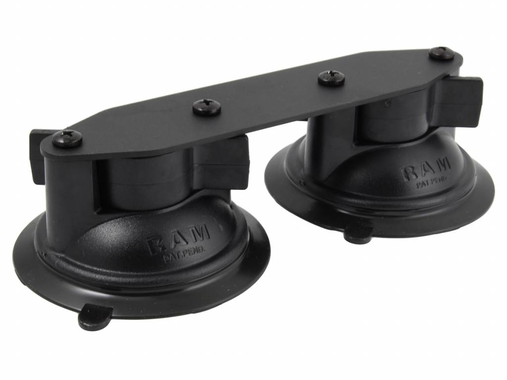 Double 8.5 cm Suction Cup Base - Rechte plaat - Emounting.nl