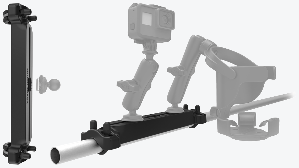 Nieuw: RAM Mounts Tough-tracks voor montage op stangen - Emounting.nl