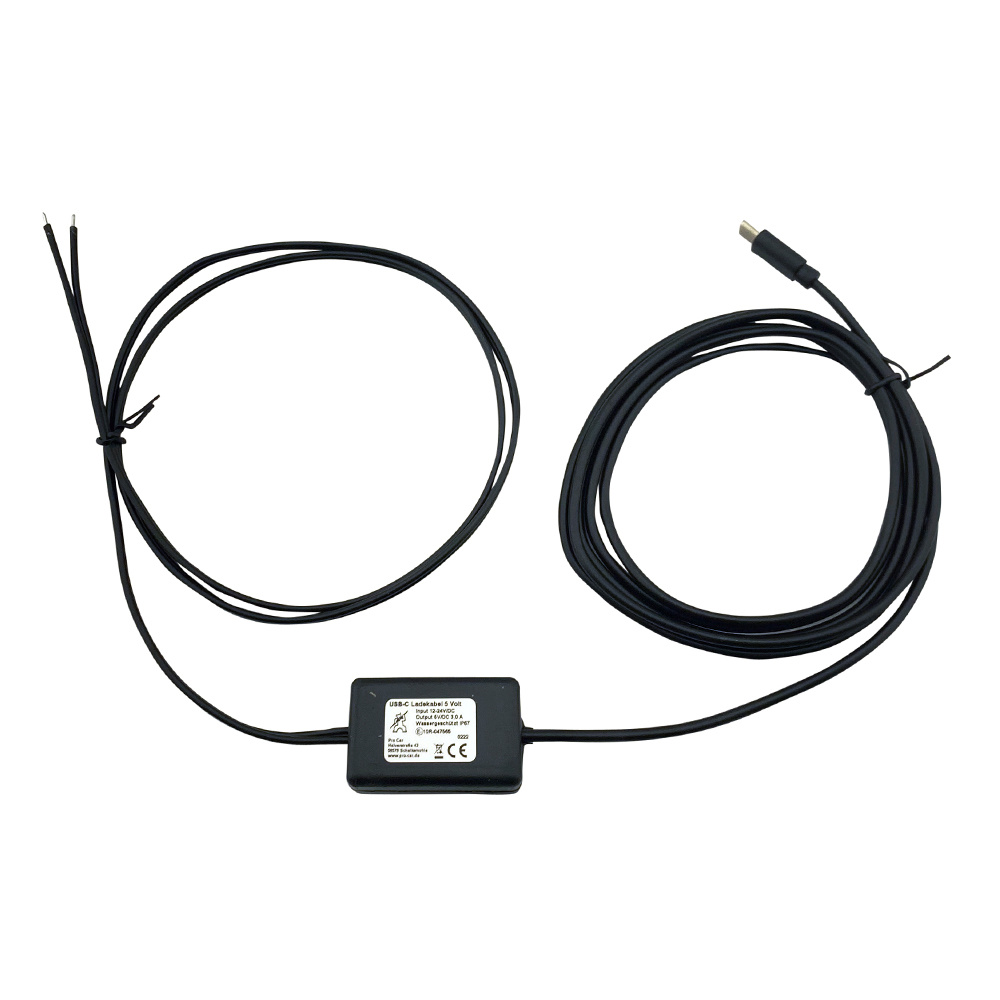 Hardwire USB Type C Power Charger, USB-C aansluiting, IP67 - Emounting.nl