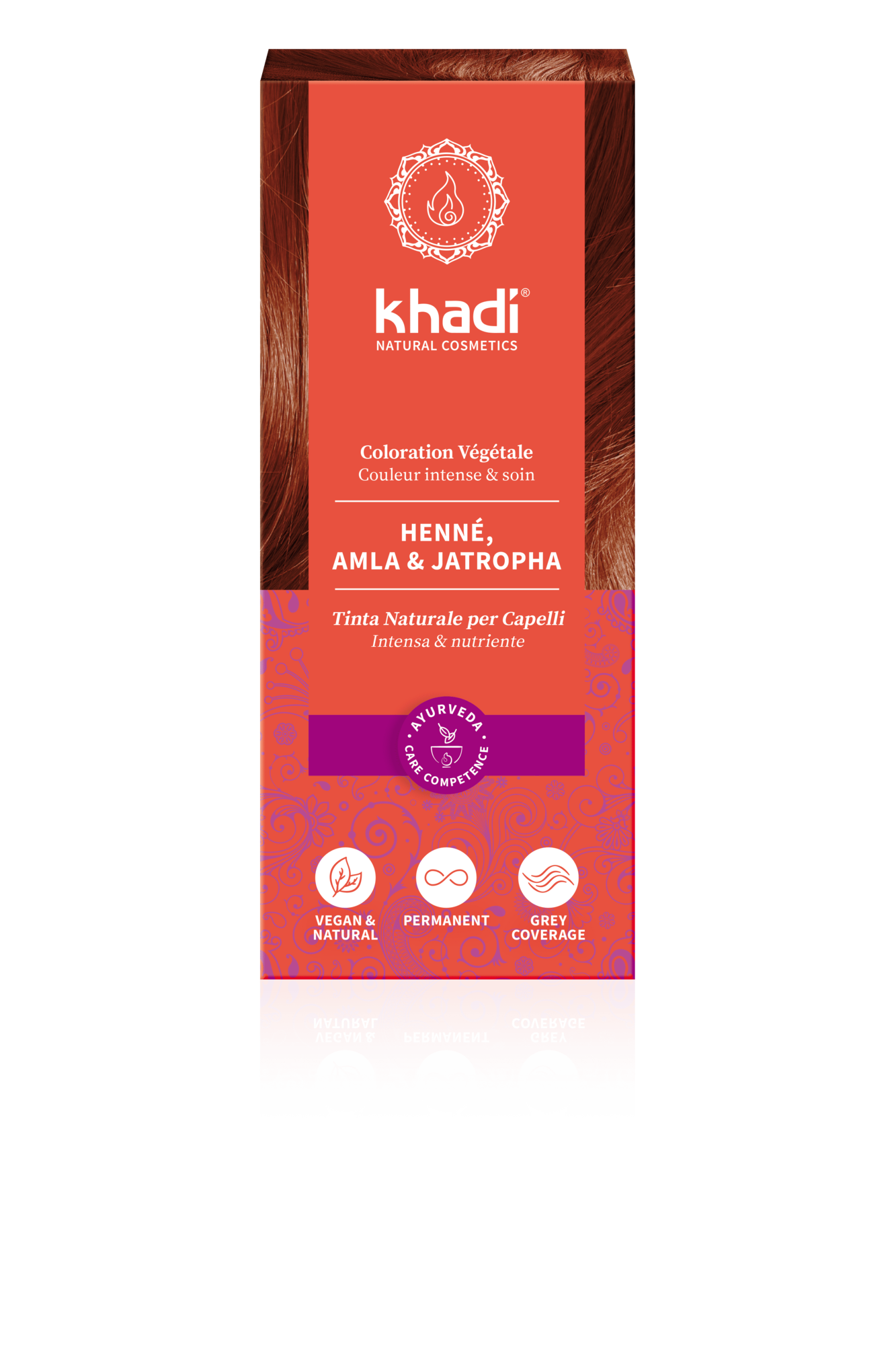 Khadi Natürliche Henna Haarfarbe braun-rot - GreenBeautyShop