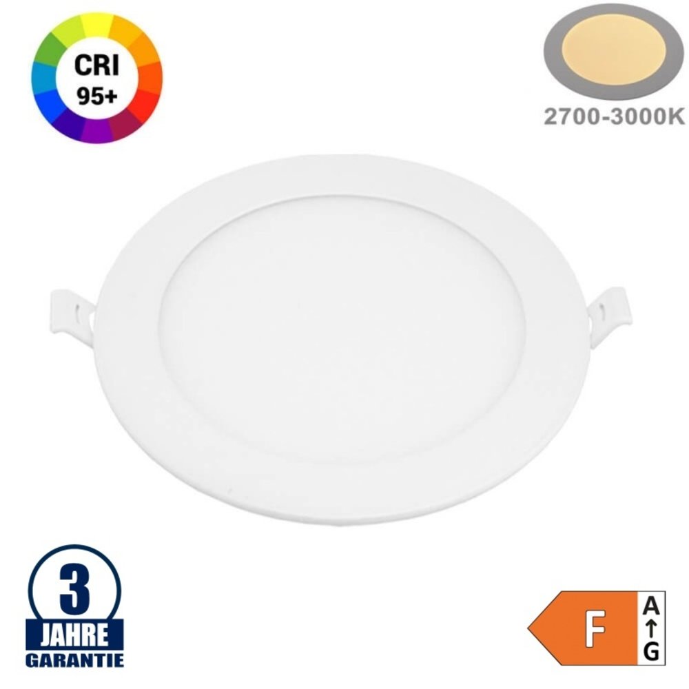 12W LED Professional Mini Panel Rund Warmweiß - LEDFactory