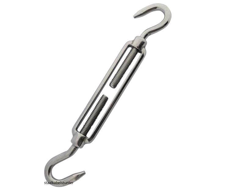 Draadspanner rvs M8 kopen - Staalkabelstunter