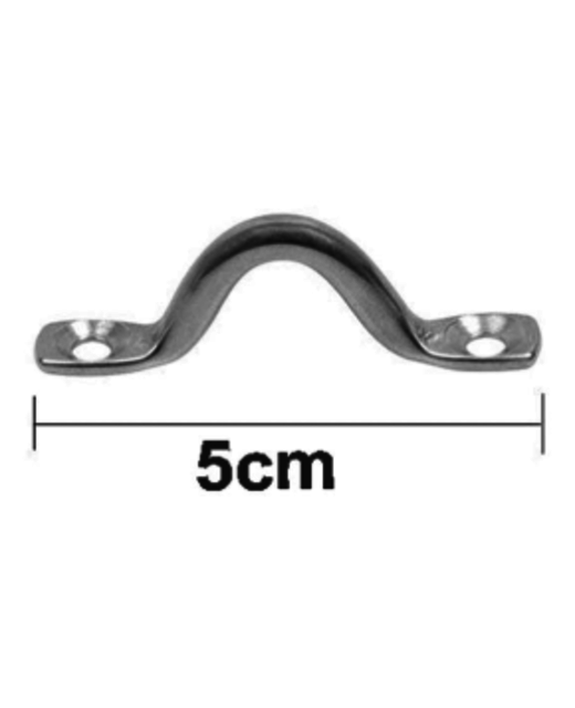 Rvs Beugel Dek-oog kopen - Staalkabelstunter