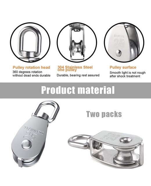 Rvs Katrollen 50mm kopen - Staalkabelstunter