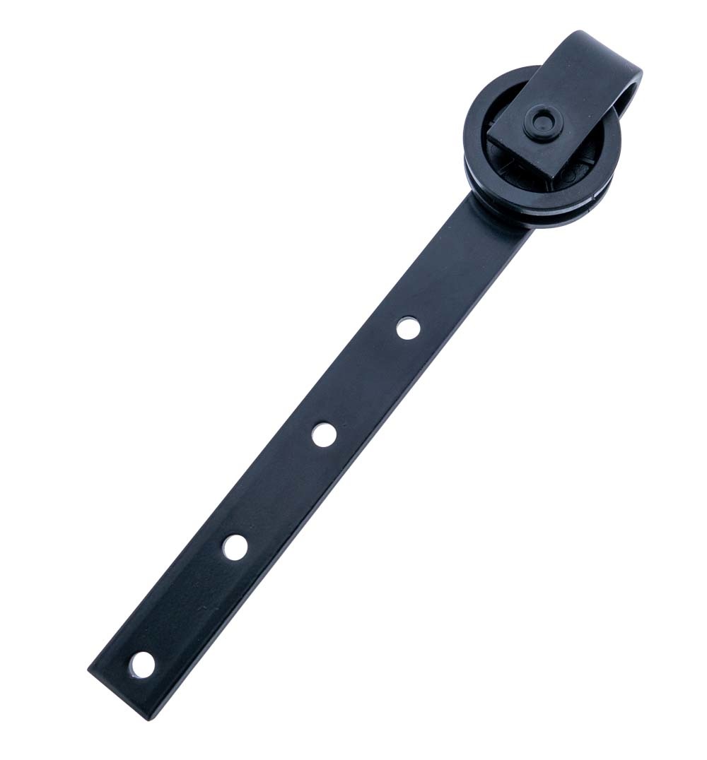 Sliding Door Hanging Roll Black 50mm - Wire rope stunter