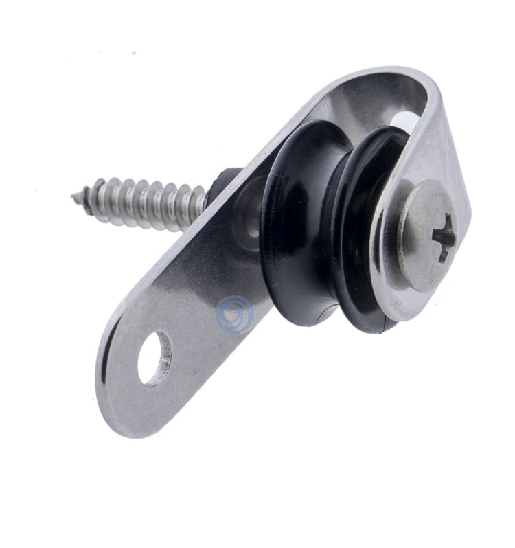 Stainless steel pulley with lip - Wire rope stunter