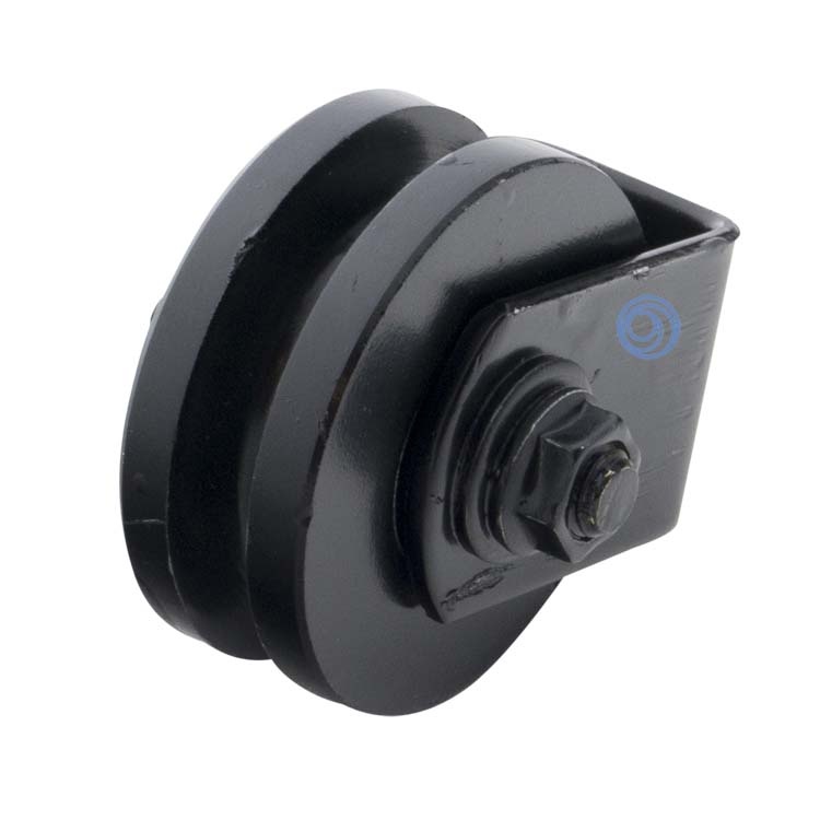 Pulley with weld-on bracket - 60mm For Sale - Wire rope stunter