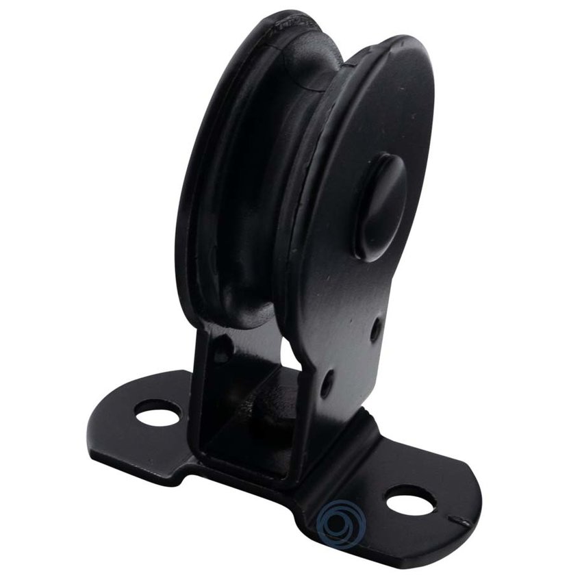 Standing pulley with polyamide wheel black - Wire rope stunter