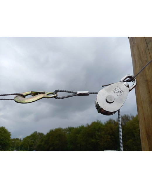 Rvs Katrollen 50mm kopen - Staalkabelstunter