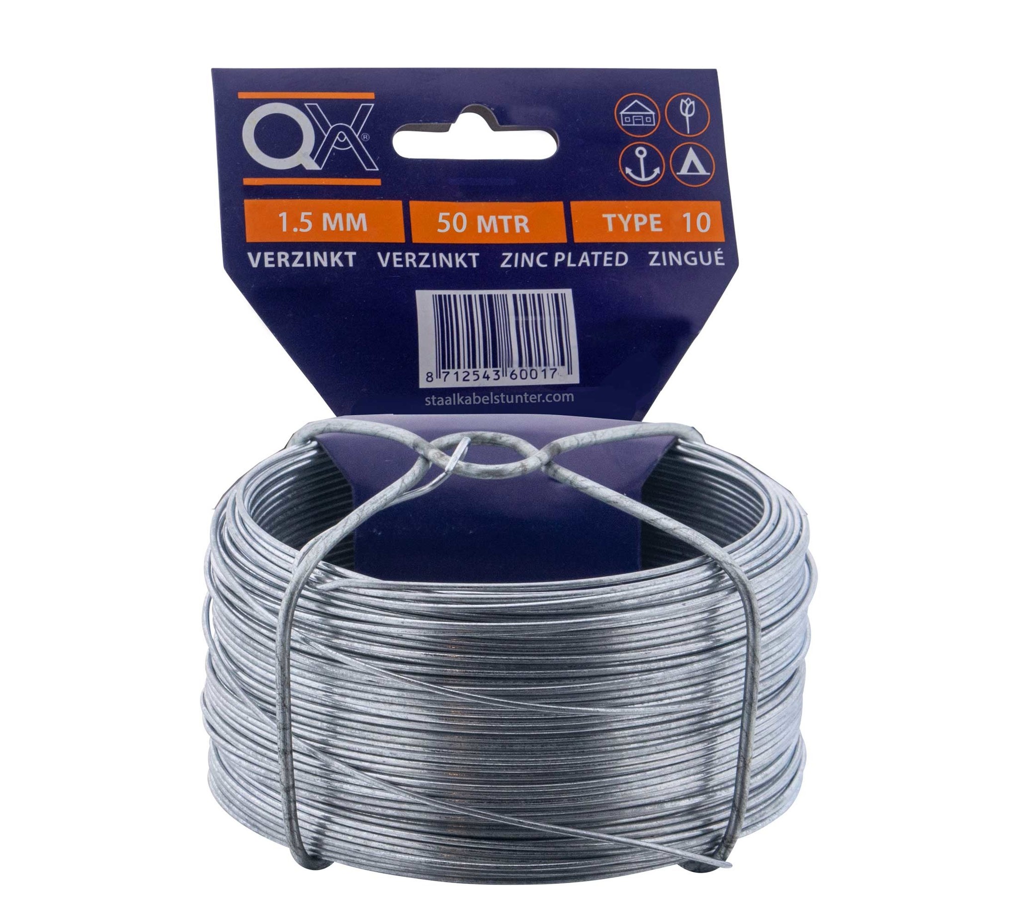 IJzerdraad - Binddraad 1.5mm - 50 meters kopen - Staalkabelstunter