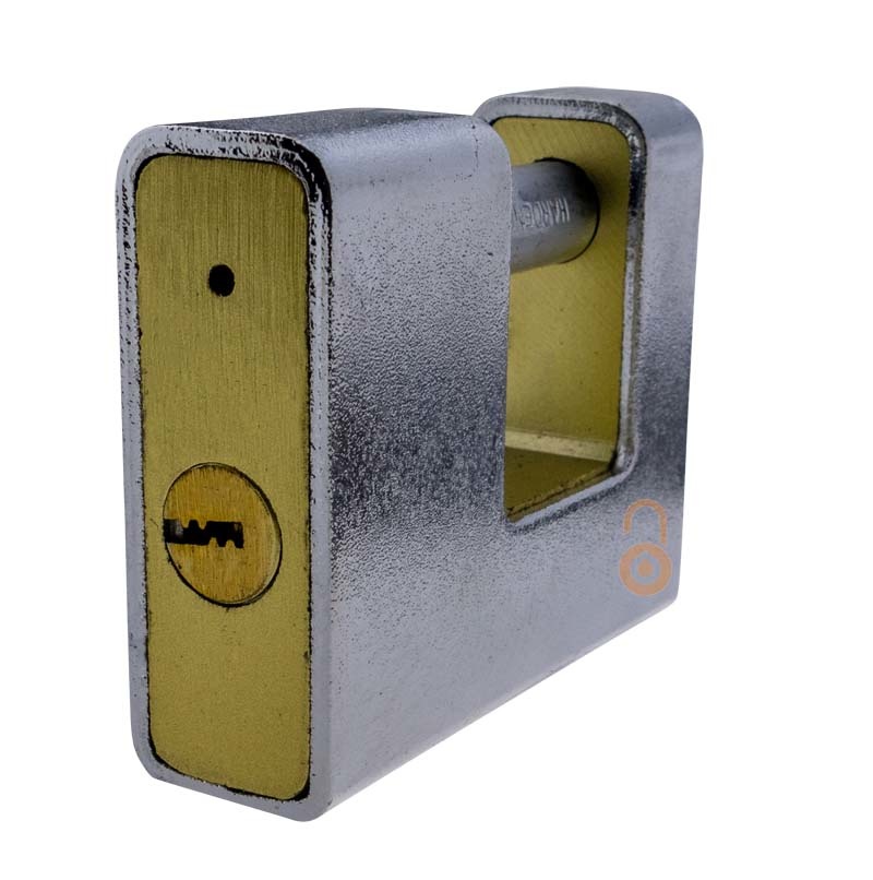 Armoured Block Lock 80mm GS equal locking -Keyalike - Wire rope stunter