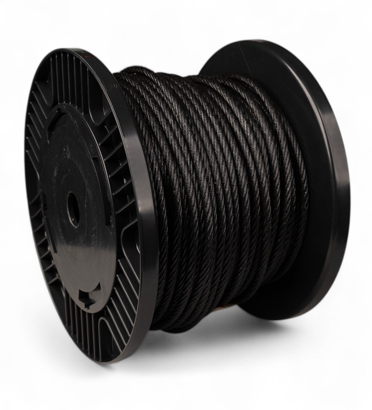 Wire Rope 6 Mm Black 50 Meter For Sale - Wire rope stunter